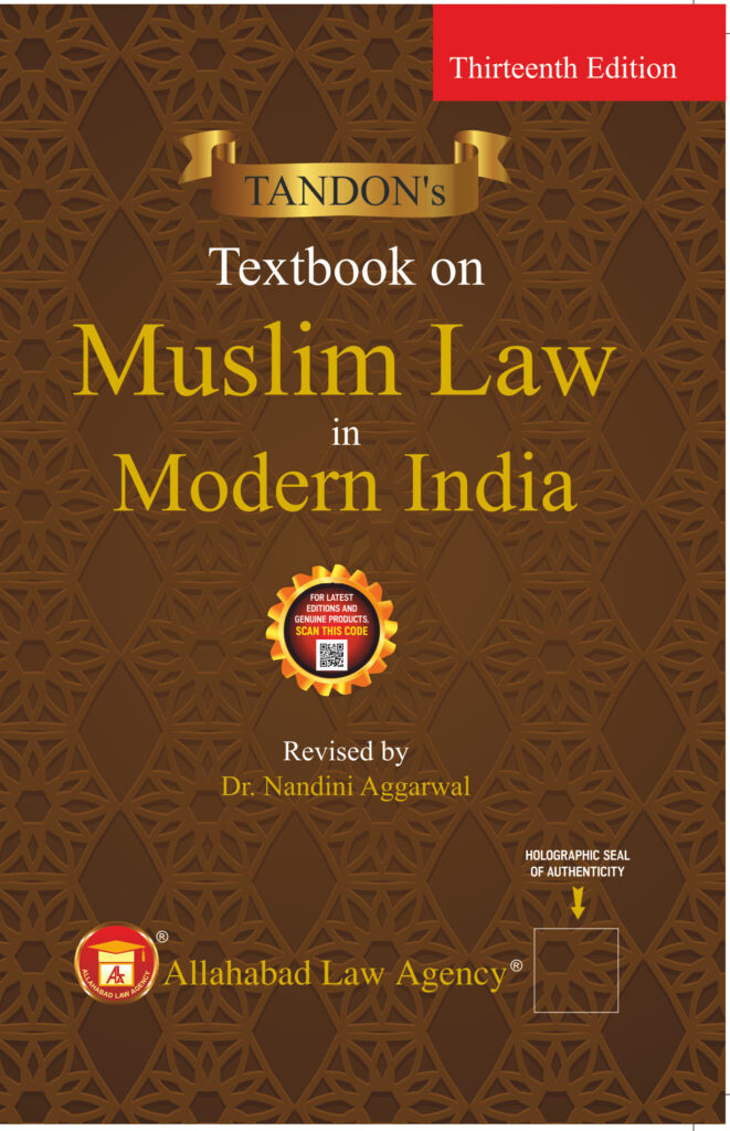 Muslim Law in Modern India by M.P. Tandon - Legal Guide